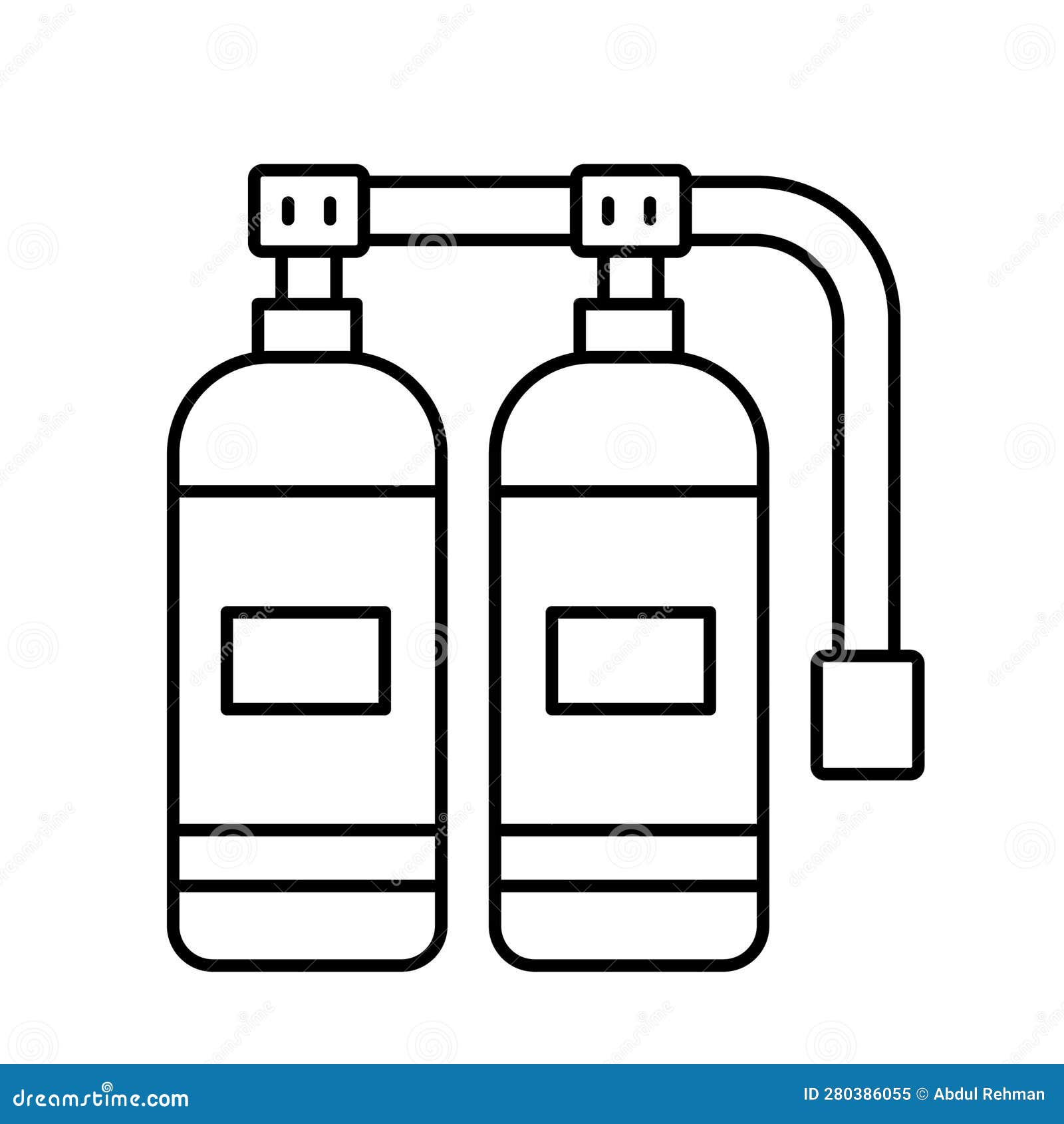 Diving Tank Vector Icon Easily Modify. Stock Vector - Illustration of ...