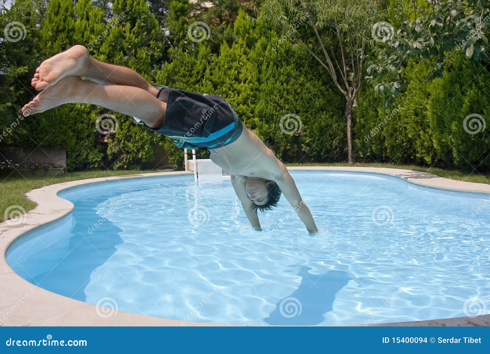 Diving to pool stock photo. Image of abstract, sport - 15400094