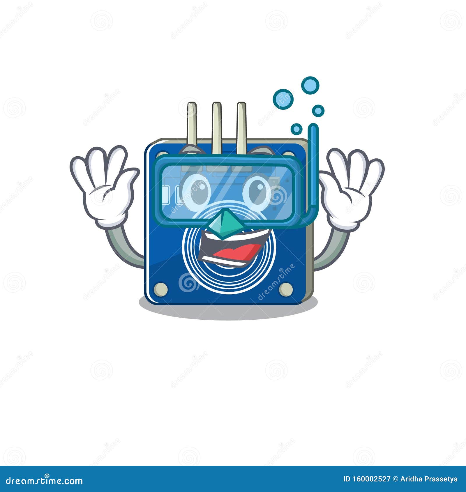 Diving Touch Sensor with the Cartoon Shape Stock Vector - Illustration ...