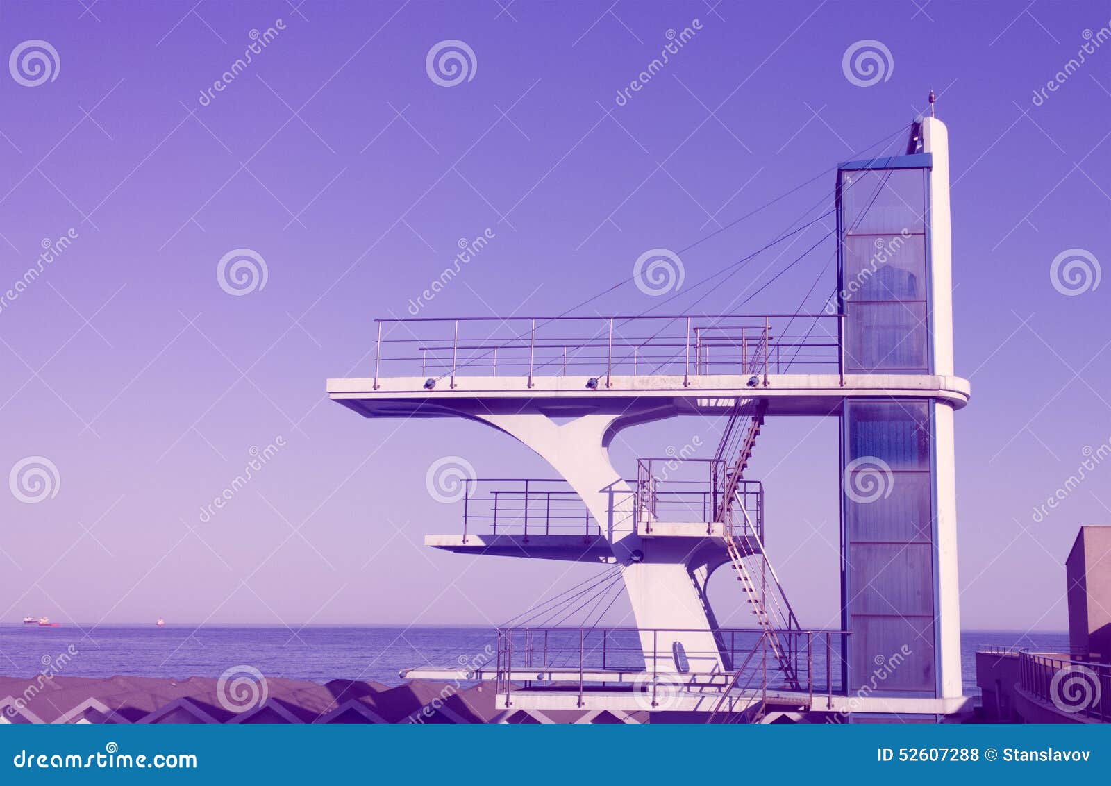 Diving tower stock photo. Image of panorama, water, adrenalin - 52607288