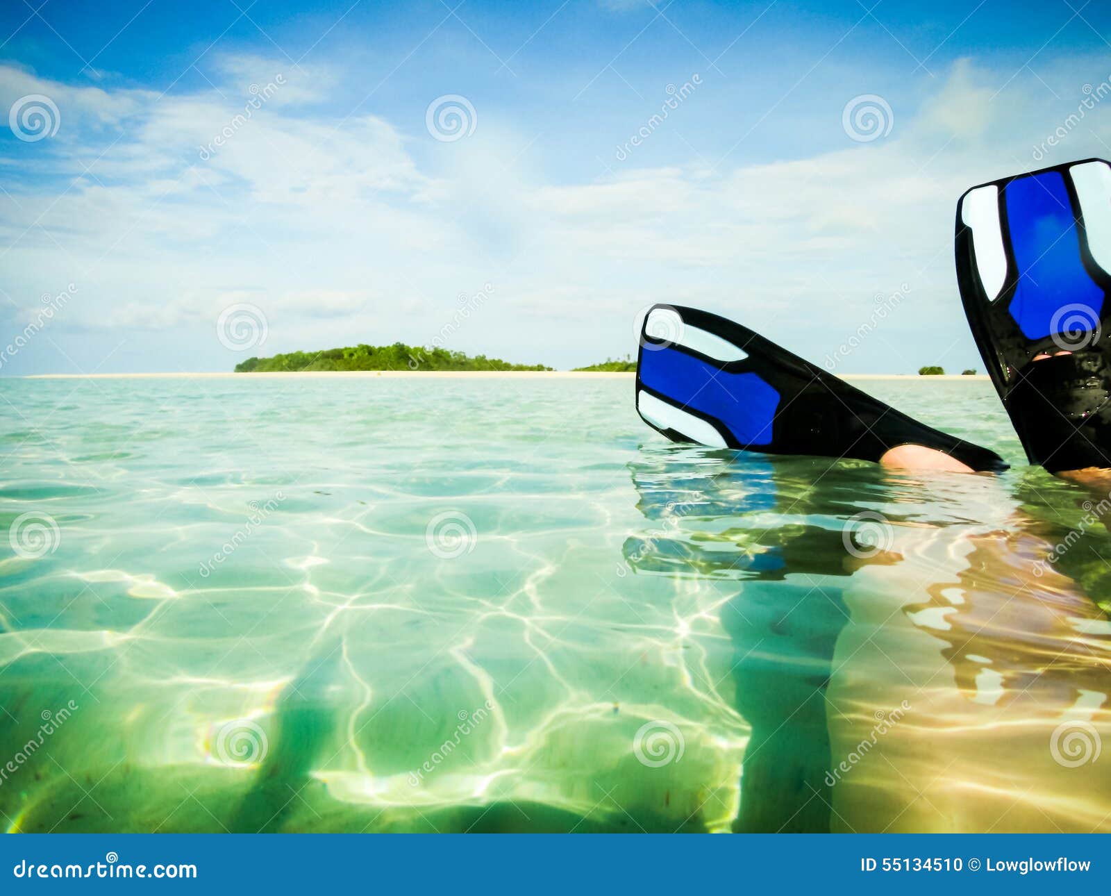Diving under into the sea stock photo. Image of travel - 55134510