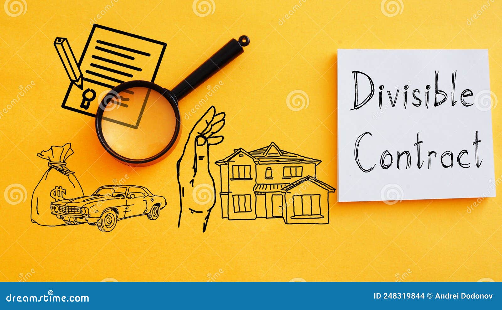 Divisible Contract is Shown Using the Text Stock Photo - Image of break ...