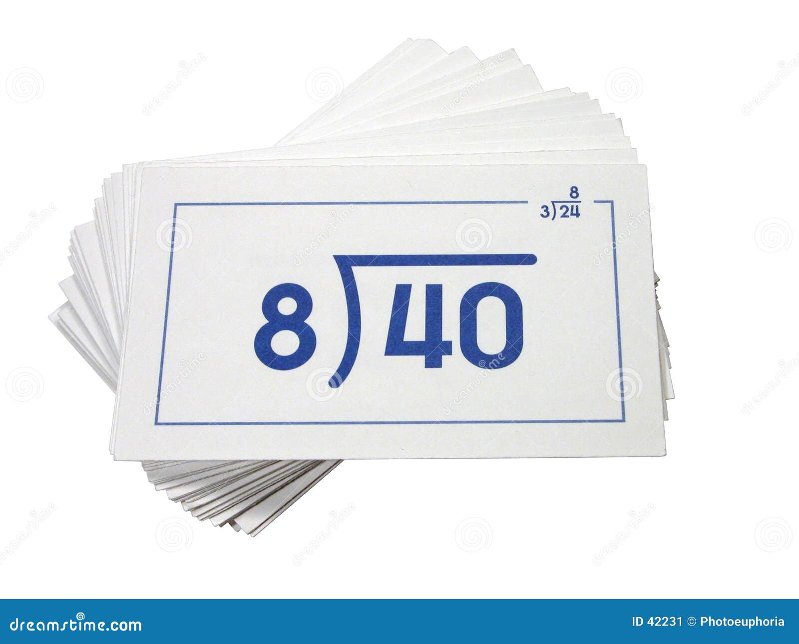 Division Flash Cards stock image. Image of children, cards - 42231