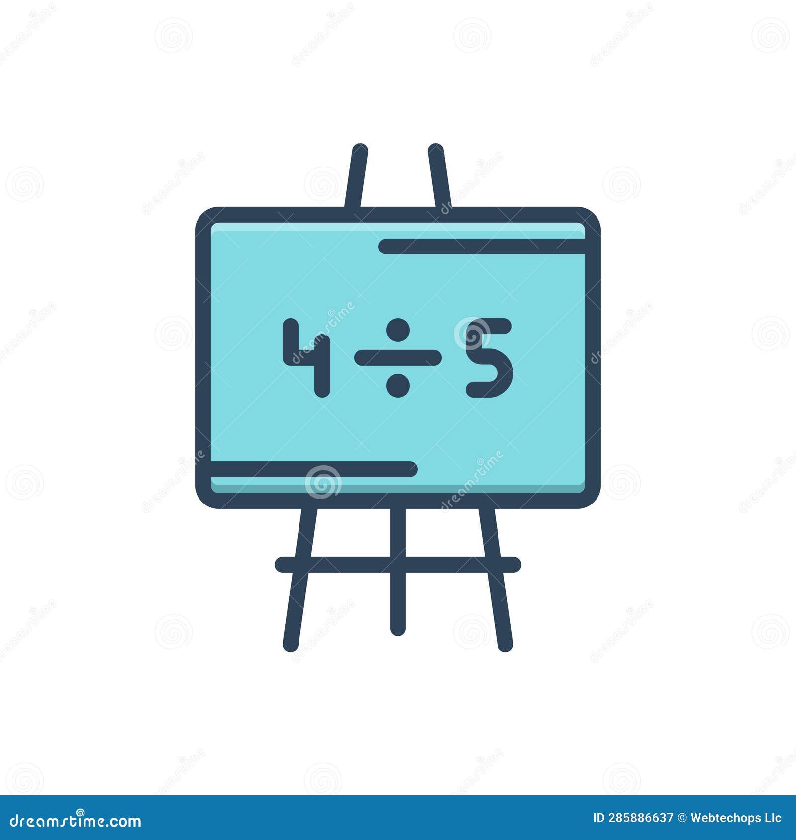 Color Illustration Icon for Division, Number and Blackboard Stock ...