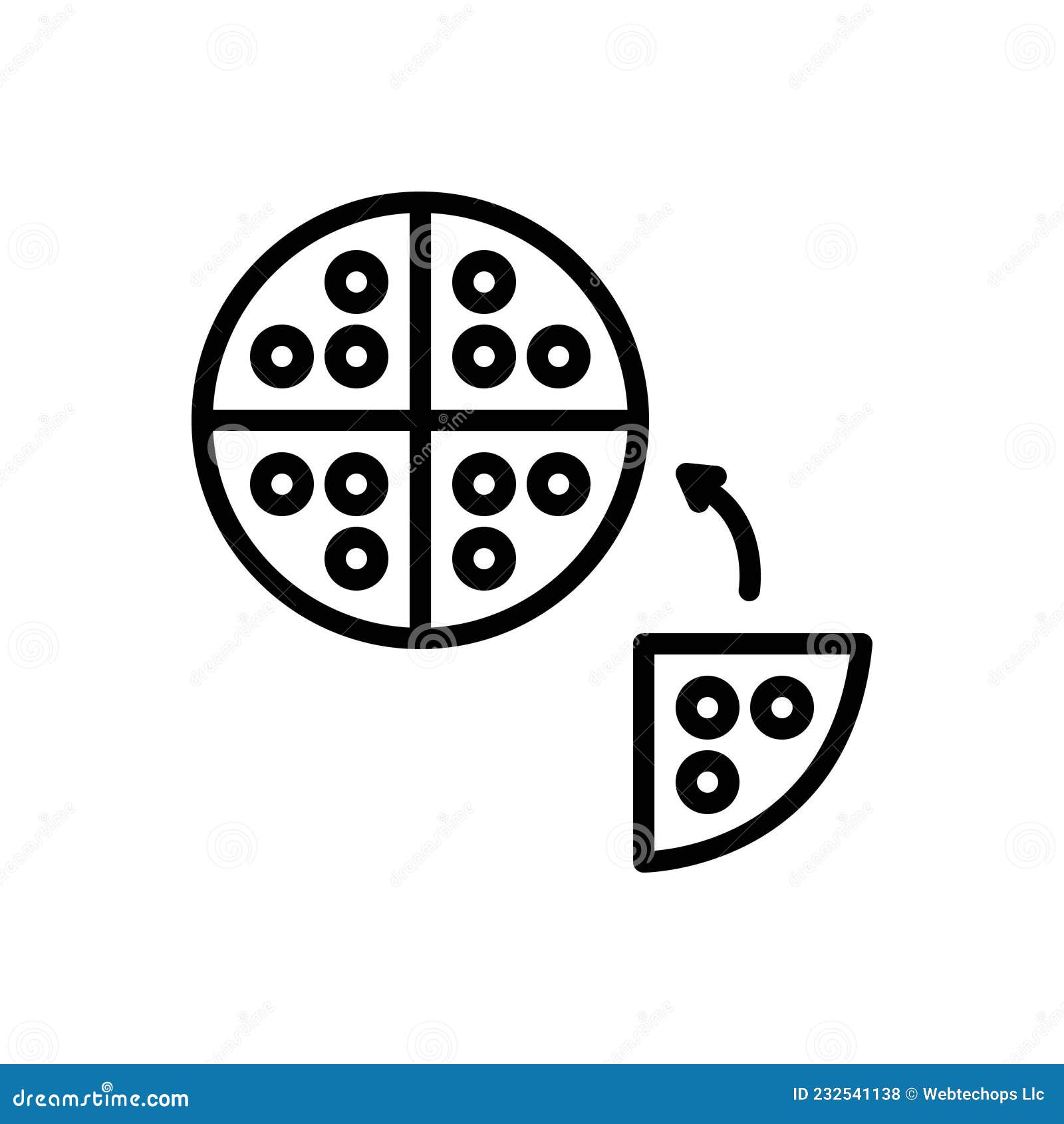 Black Line Icon for Division, Partition and Separation Stock ...