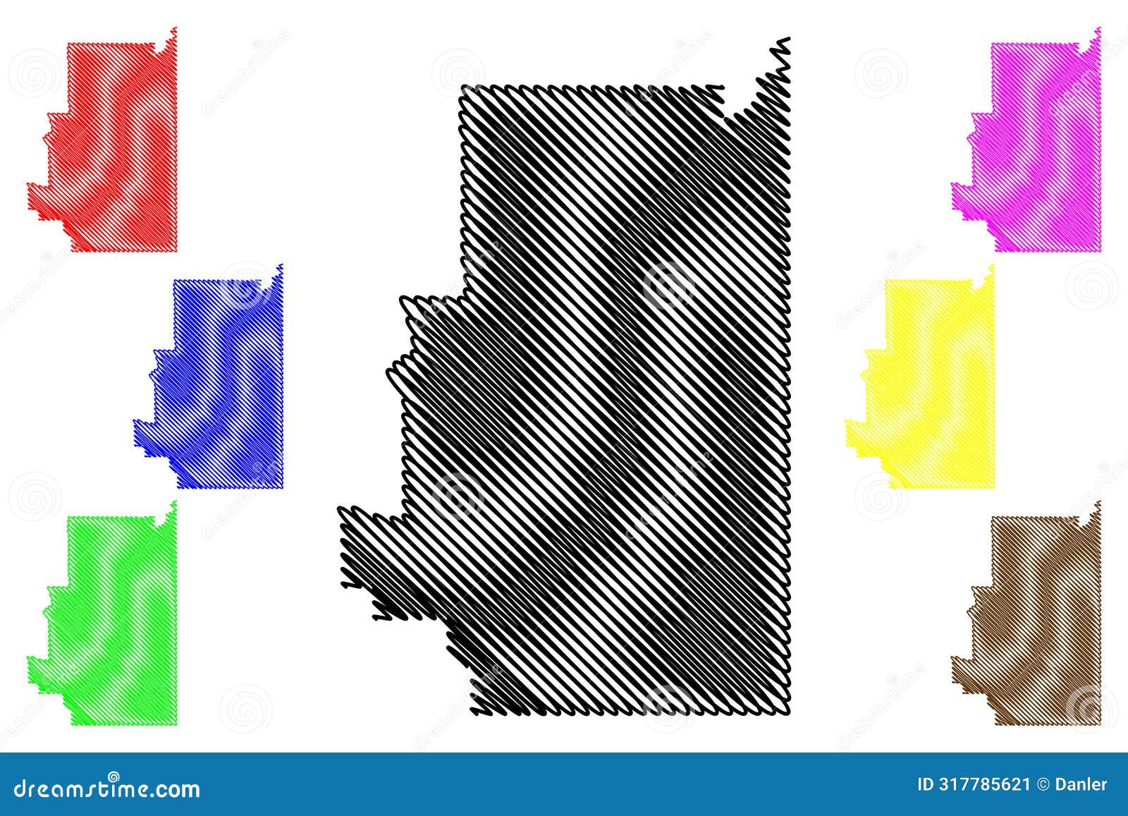 Division No. 1 (Canada, Alberta Province, North America) Map Stock ...