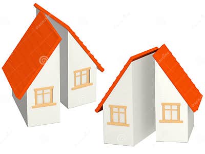 Division of Property at Divorce Stock Illustration - Illustration of ...