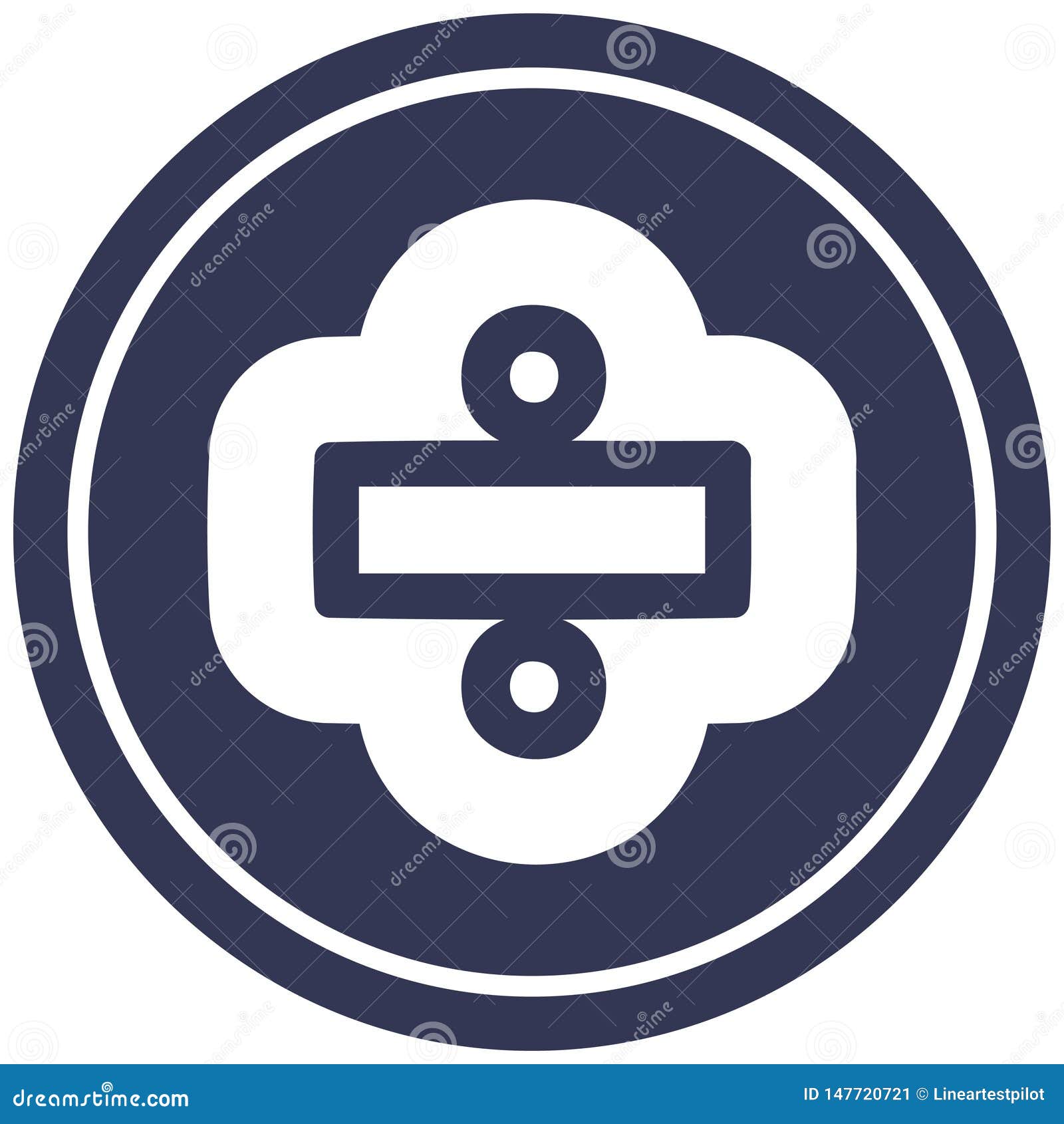 Division Sign Circular Icon Stock Vector - Illustration of graphic ...
