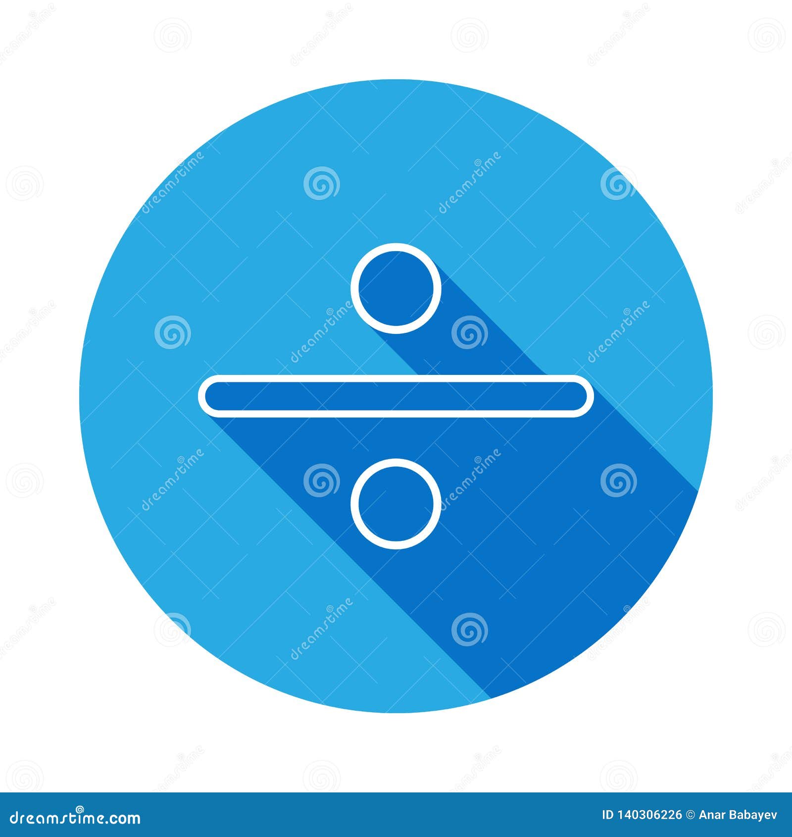 Division Sign Icon with Long Shadow. Thin Line Icon for Website Design ...
