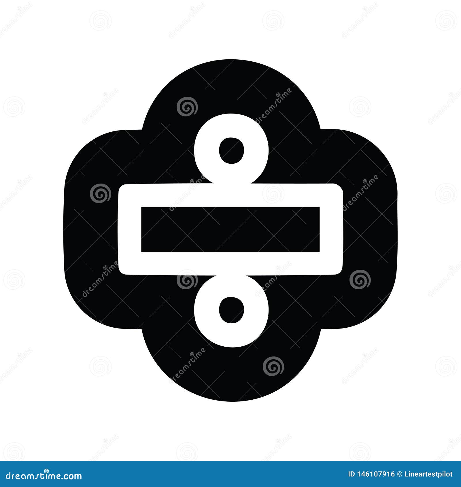 Division sign icon symbol stock vector. Illustration of element - 146107916