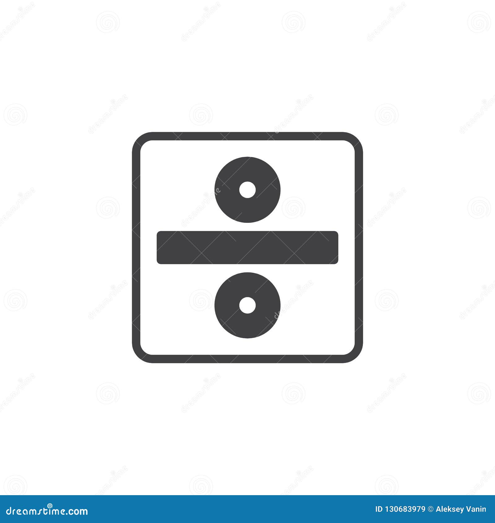 Division sign vector icon stock vector. Illustration of math - 130683979
