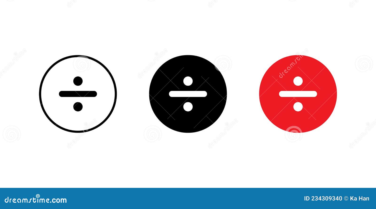 Division, Split Icon Vector in Flat Style. Divide Symbols Stock Vector ...