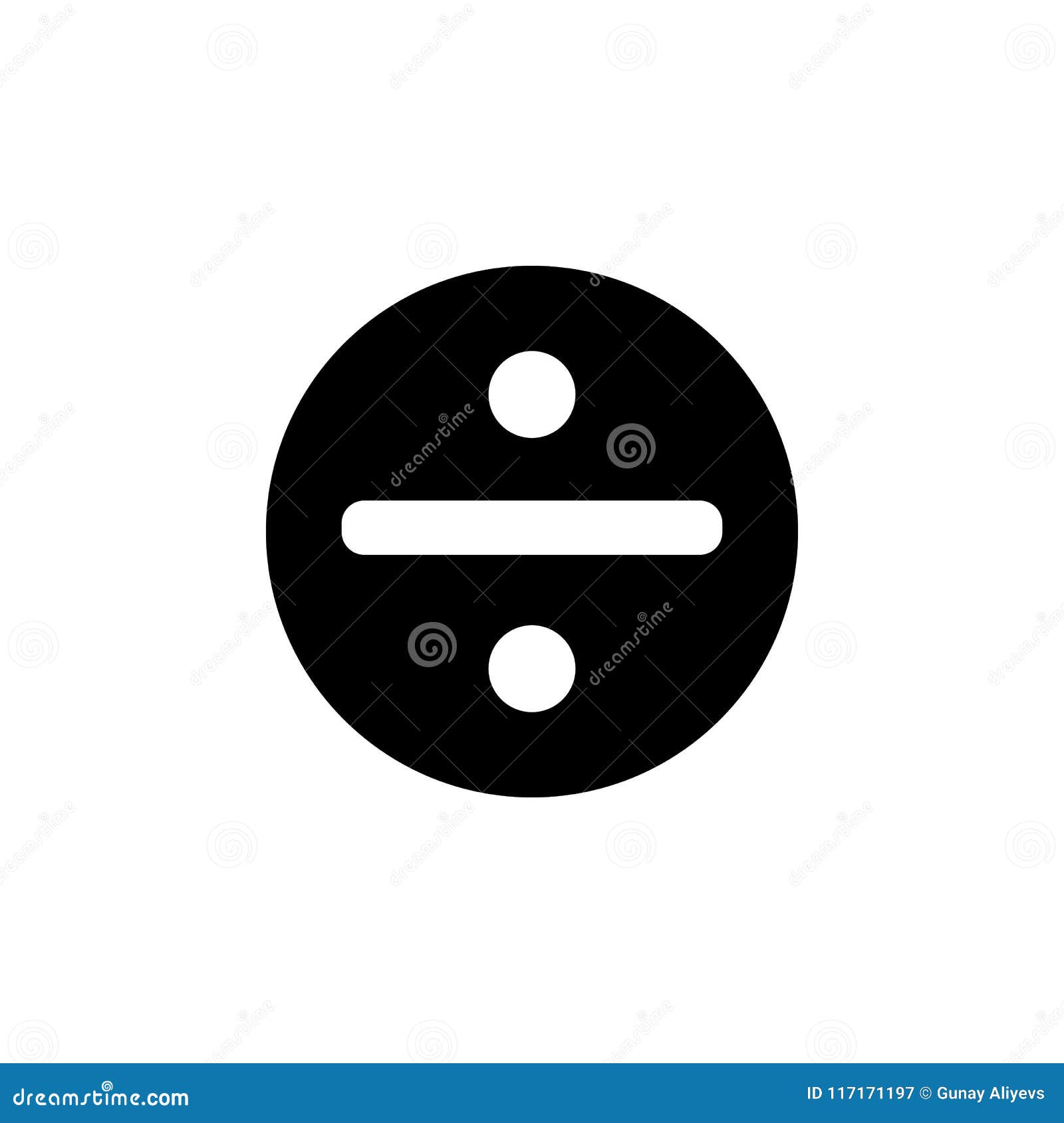 Division Symbol in a Circle Icon. Element of Web Icon for Mobile ...