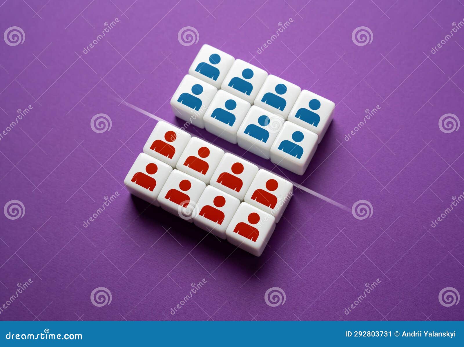 Division into Two Groups. Opposition Factions Stock Image - Image of ...