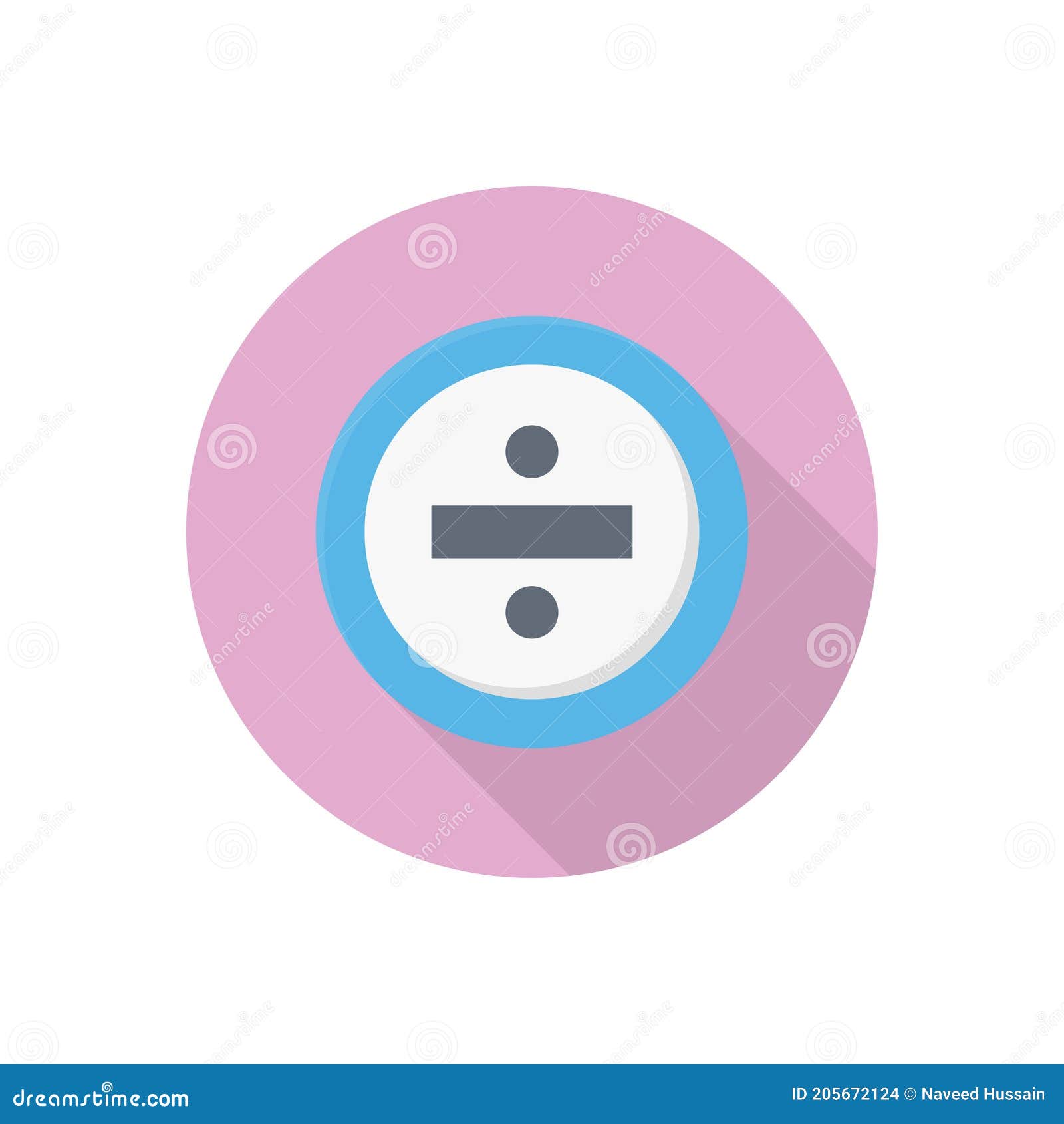 Division Vector Flat Colour Icon Stock Vector - Illustration of ...
