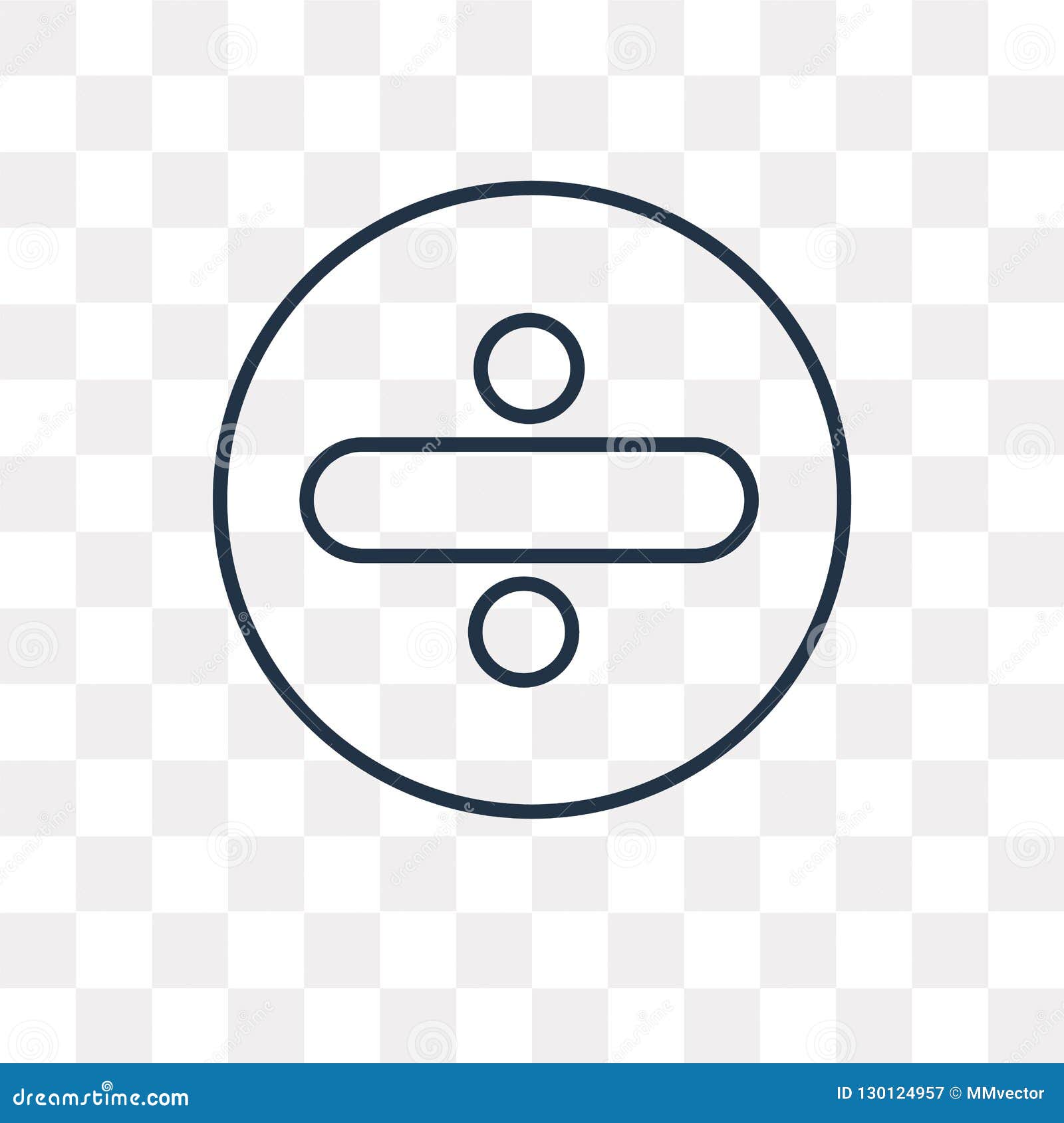 Division Vector Icon Isolated on Transparent Background, Linear Stock ...