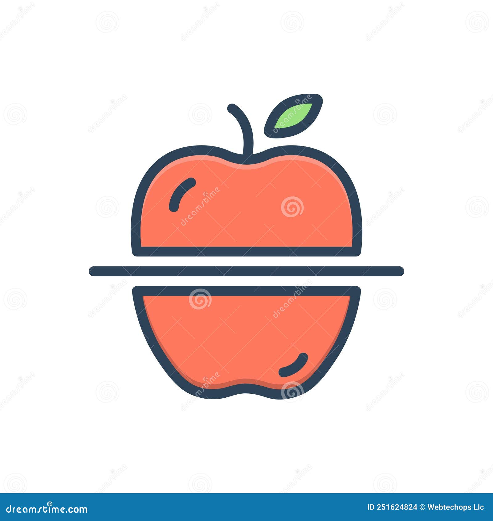 Color Illustration Icon for Divisions, Segregate and Distribution Stock ...