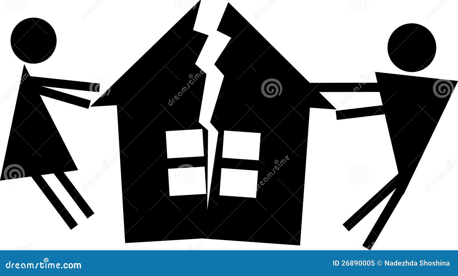 Divorce stock vector. Illustration of house, icon, family - 26890005