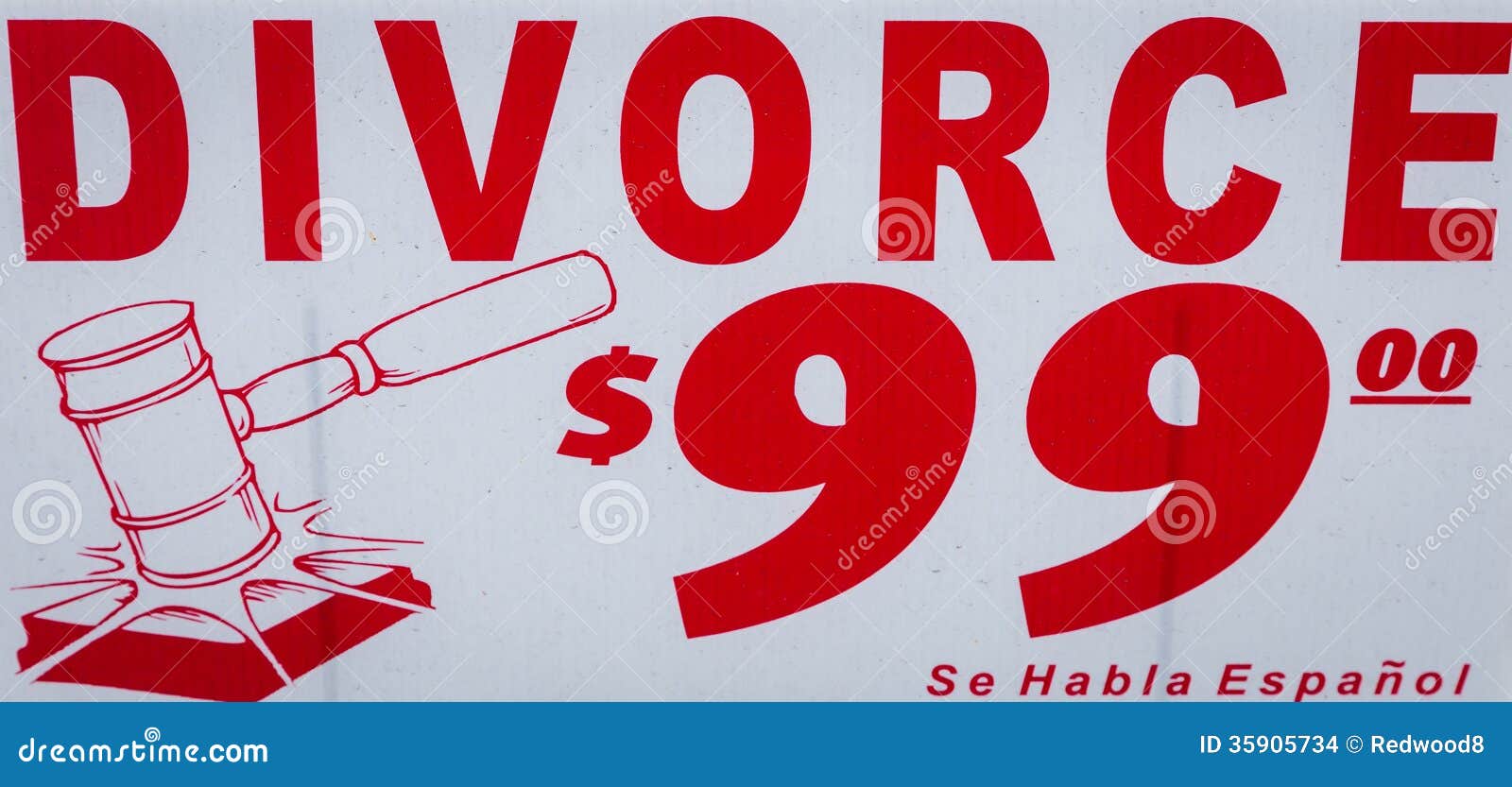Divorce Advertisement Sign stock photo. Image of love - 35905734