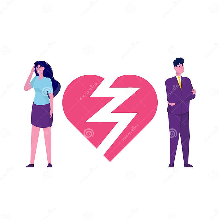 Divorce, Break Up Relationship Concept Stock Vector - Illustration of ...