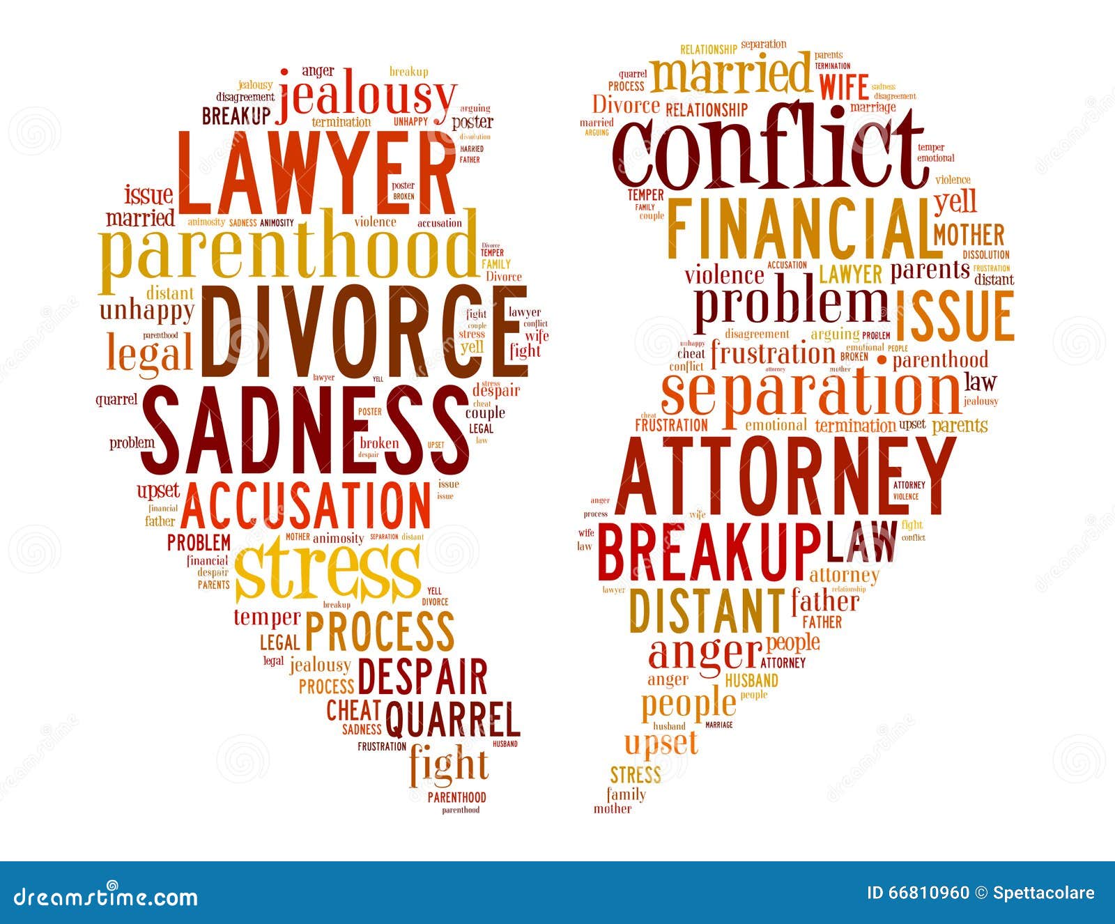 Divorce Broken Heart, Word Cloud Concept 5 Stock Illustration ...
