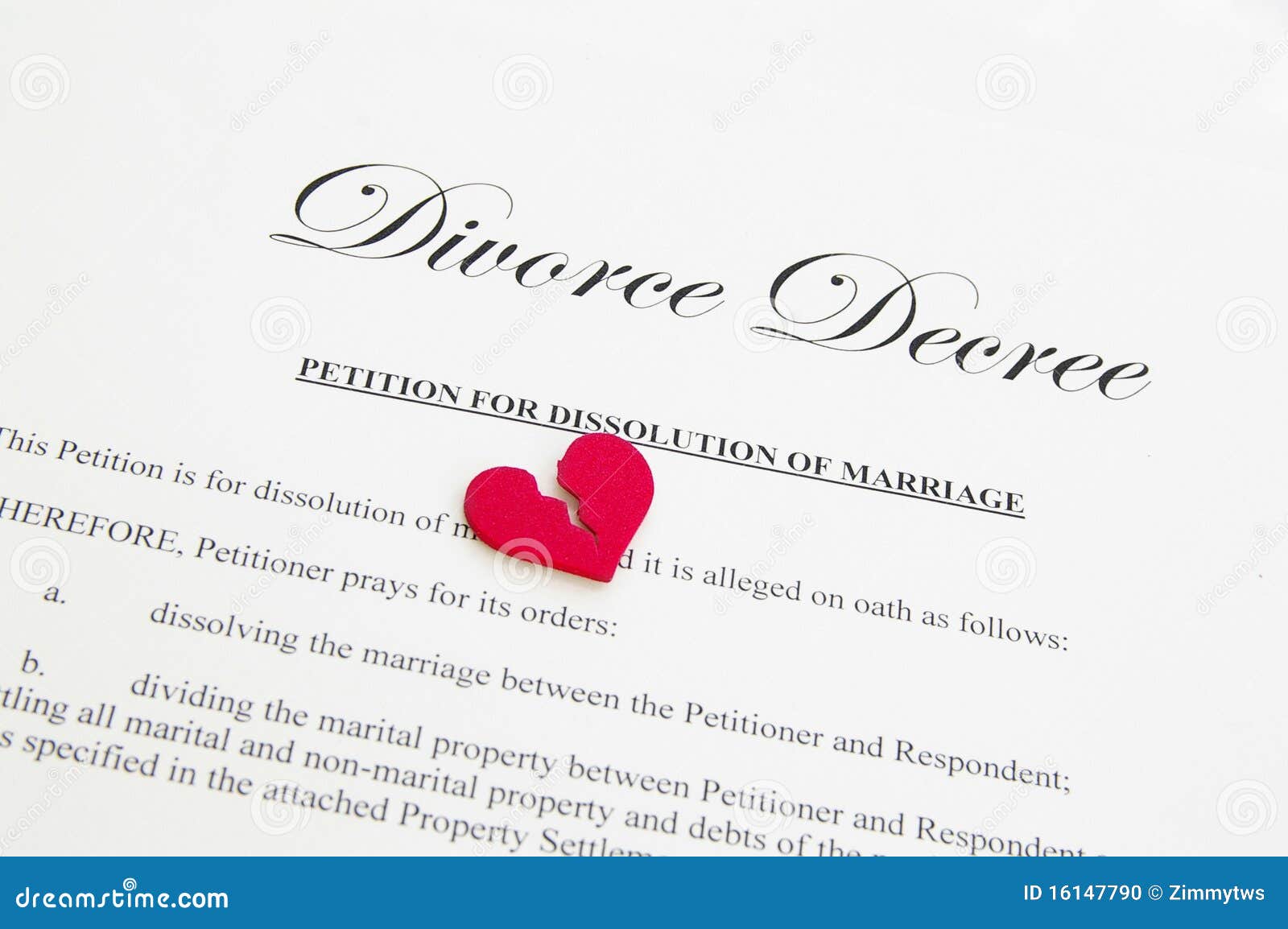 Divorce decree stock photo. Image of broken, separate - 16147790