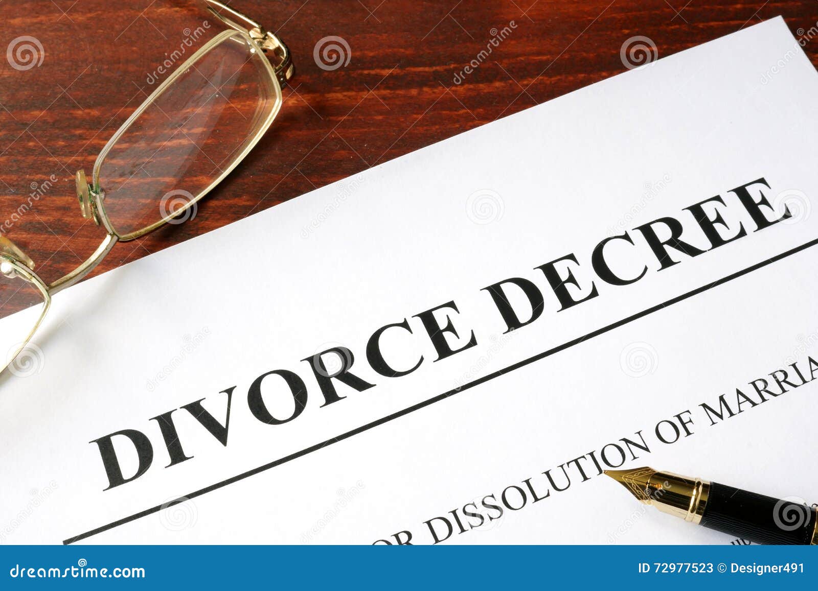Divorce decree form stock image. Image of visitation - 72977523