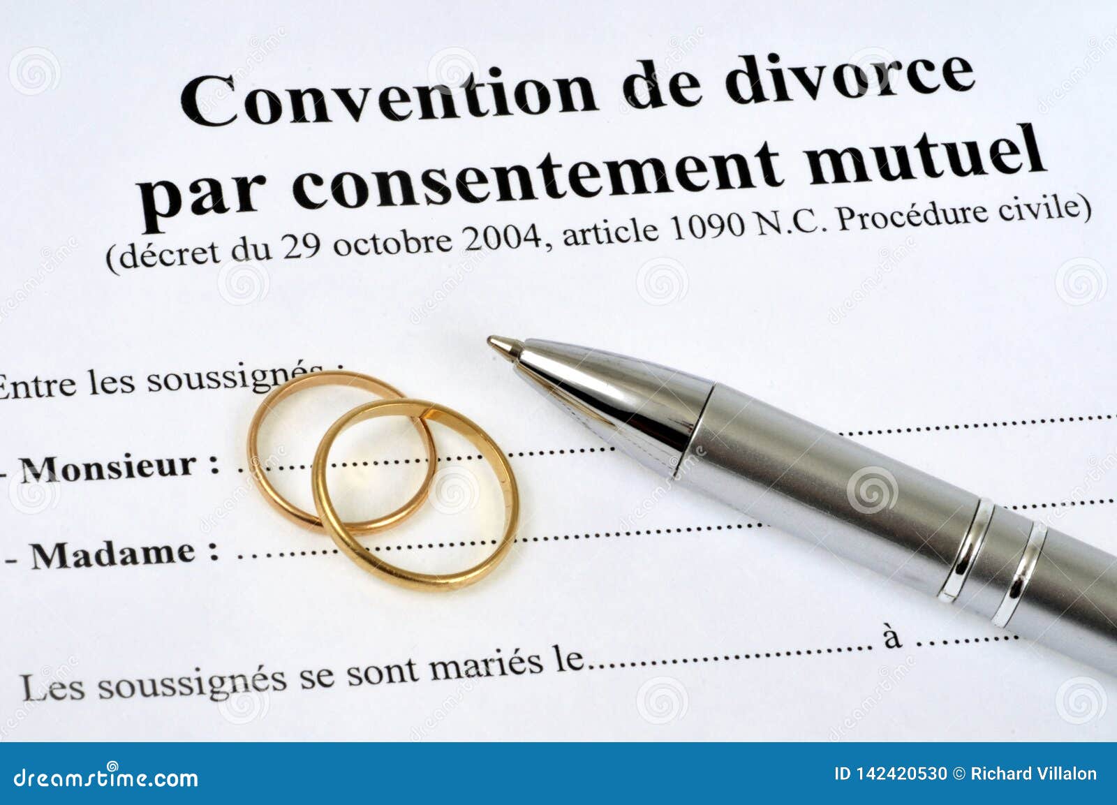 Divorce Agreement Couple Composition Vector Illustration