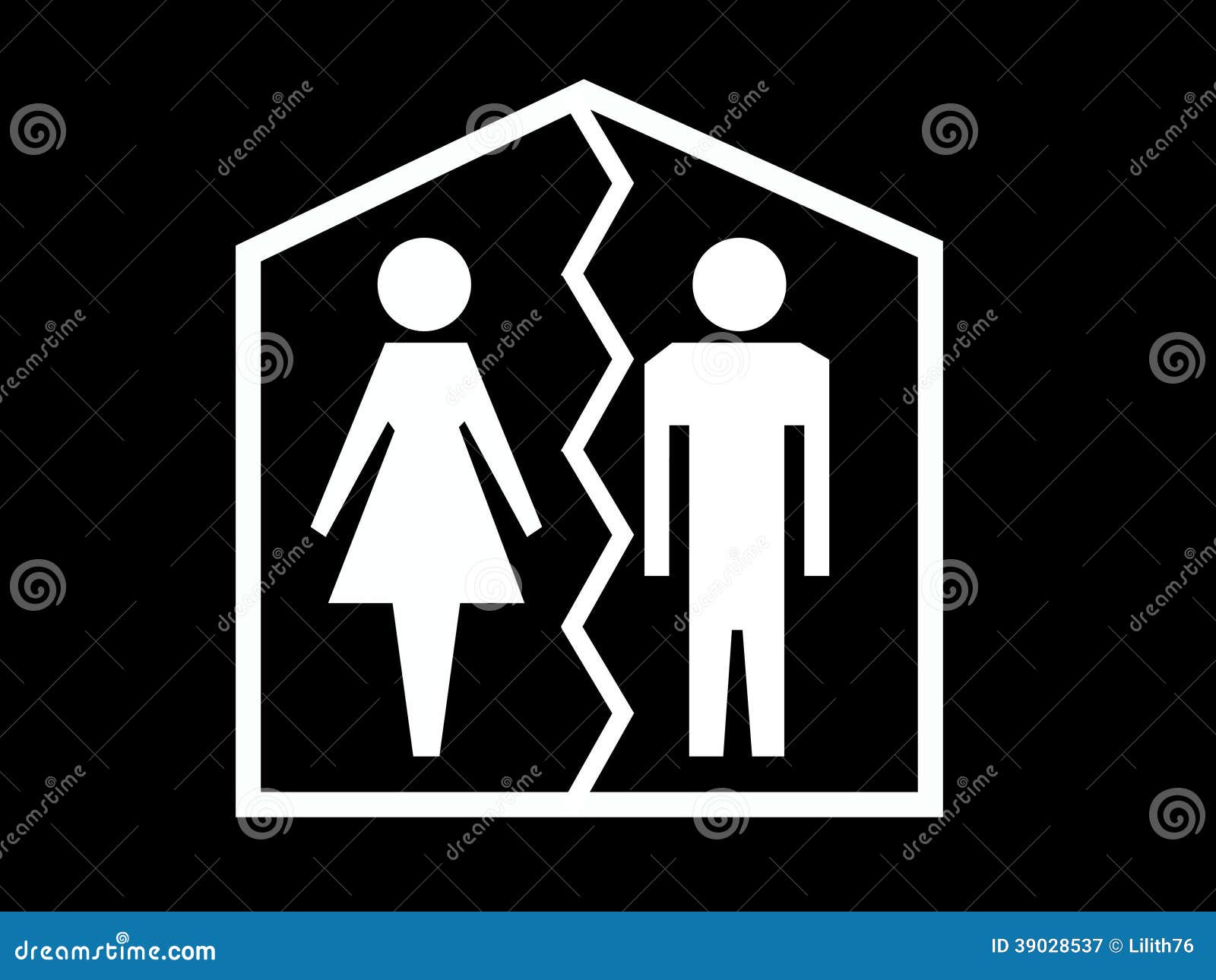 Divorce icon stock illustration. Illustration of metaphor - 39028537