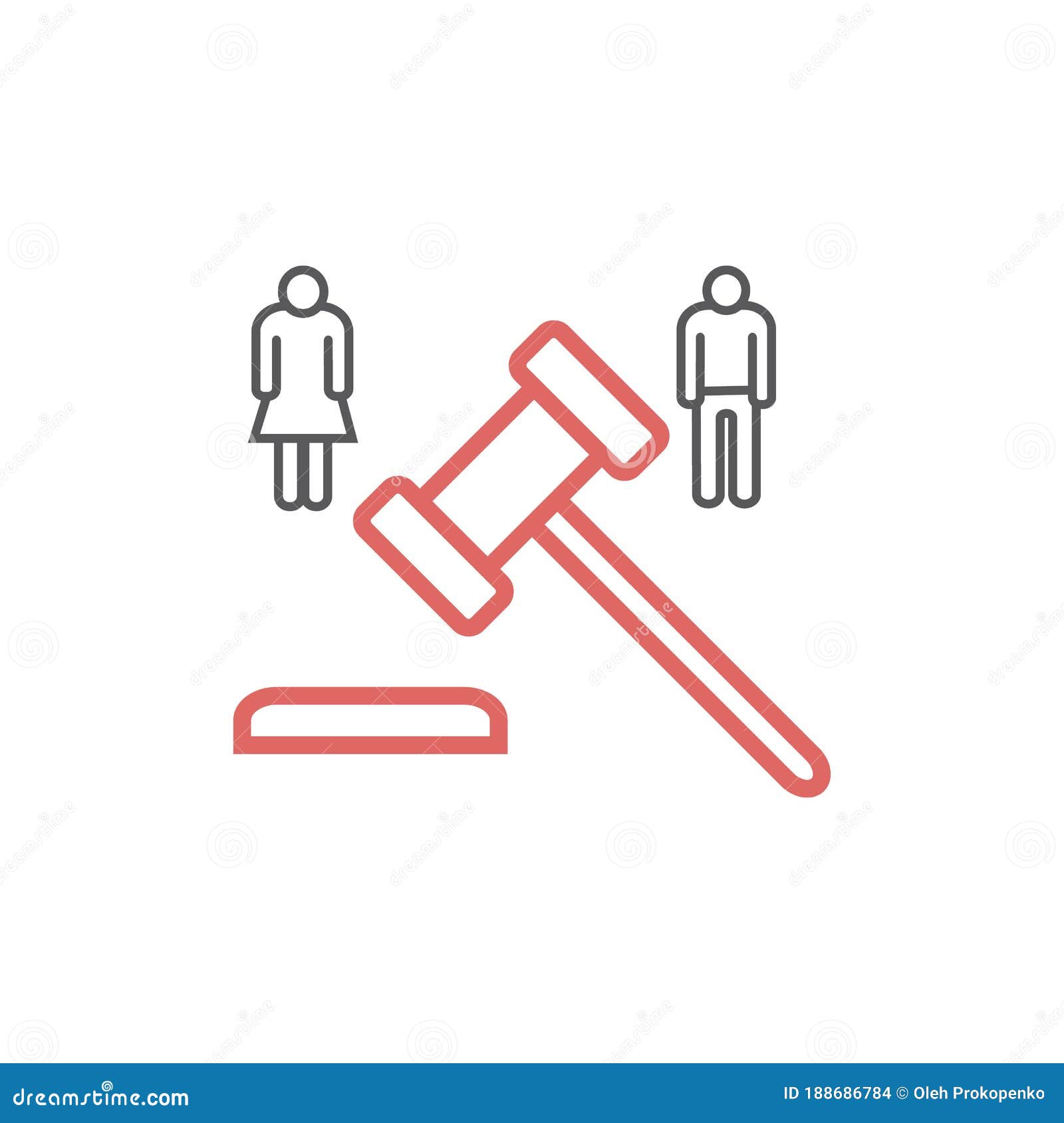 Divorce Line Icon. Vector Signs for Web Graphics Stock Vector ...