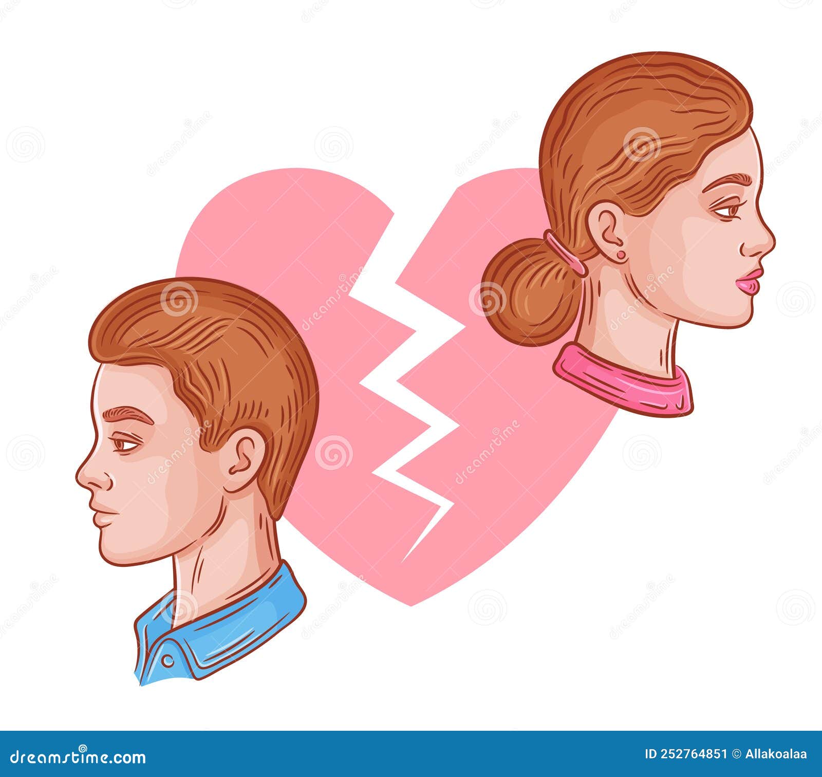 Spouse Quarrel Landing Page Template Married Couple Characters Sit On