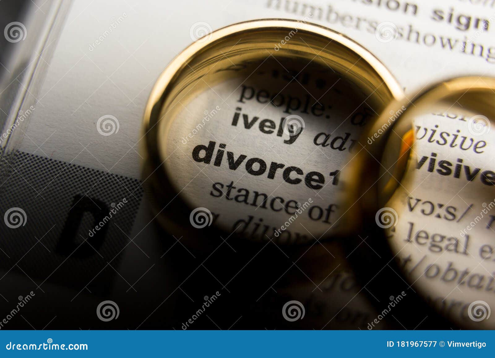 Divorce and Separation Concept. Two Golden Wedding Rings Stock Image ...