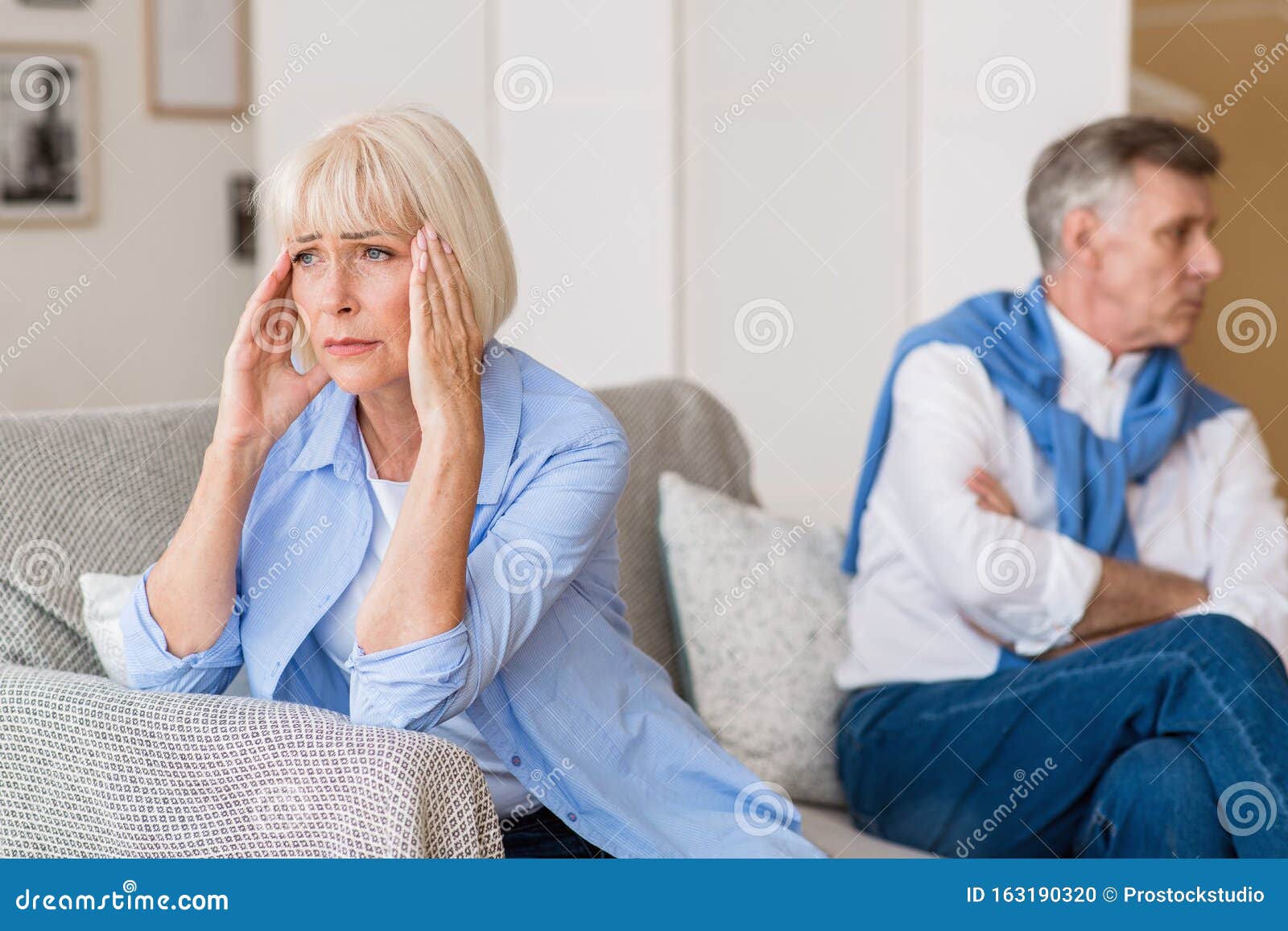 Divorce and Separation. Senior Couple Having Problems in Relationships ...
