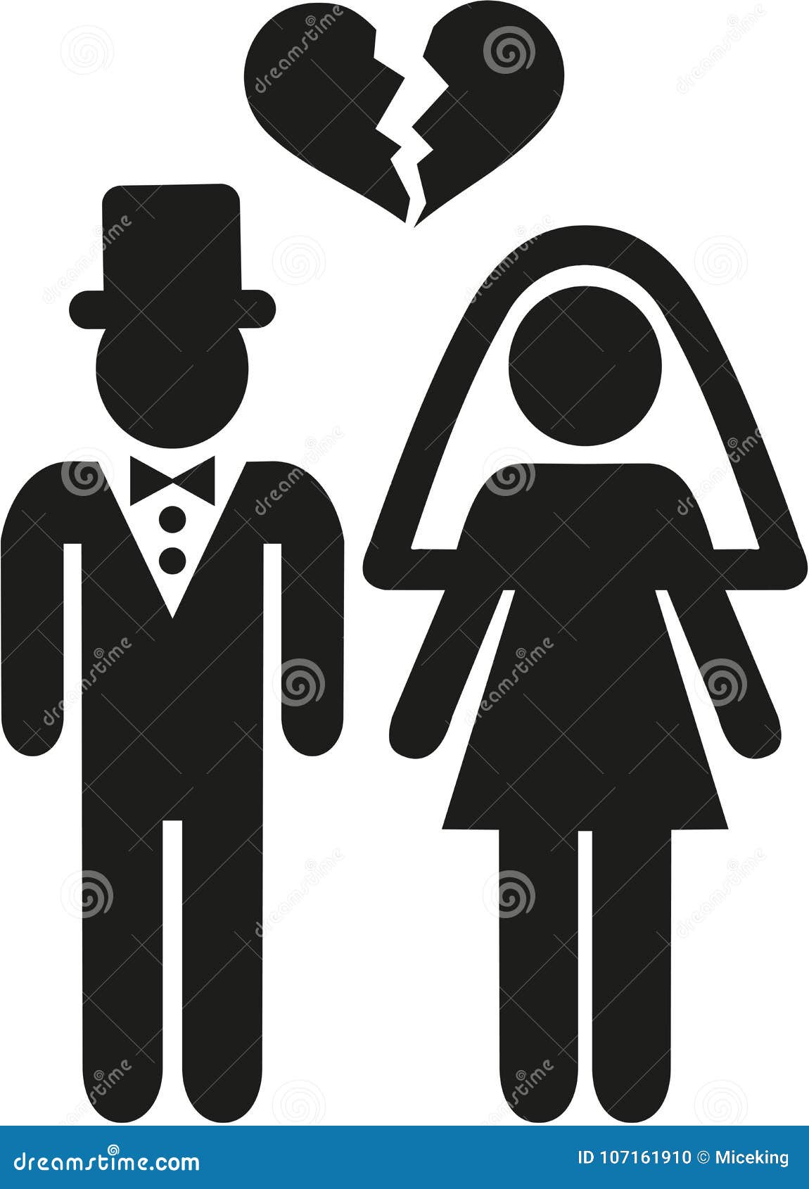 Divorced Couple On Circle. Man And Woman Characters Quarrel Vector ...