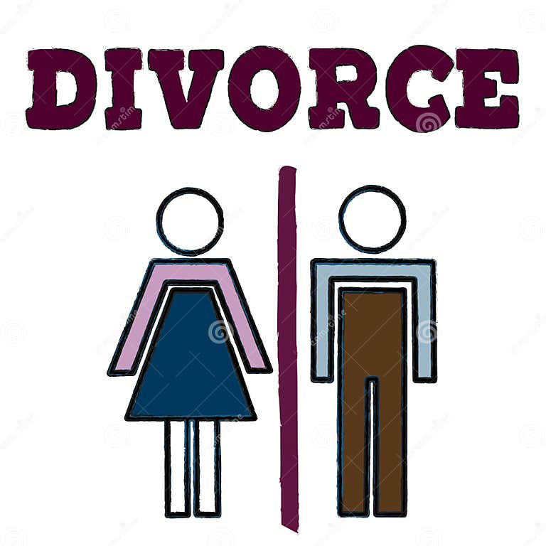 Vector Illustrstion Of Divorced Couple Stock Vector Illustration Of