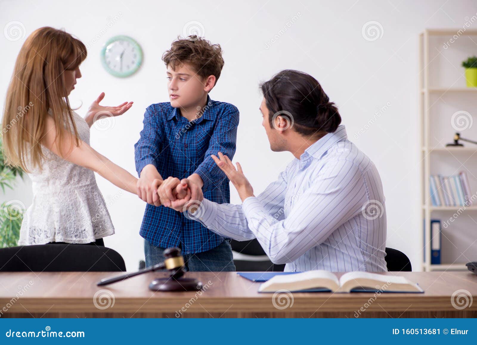 Divorcing Family Trying To Divide Child Custody Stock Image - Image of ...