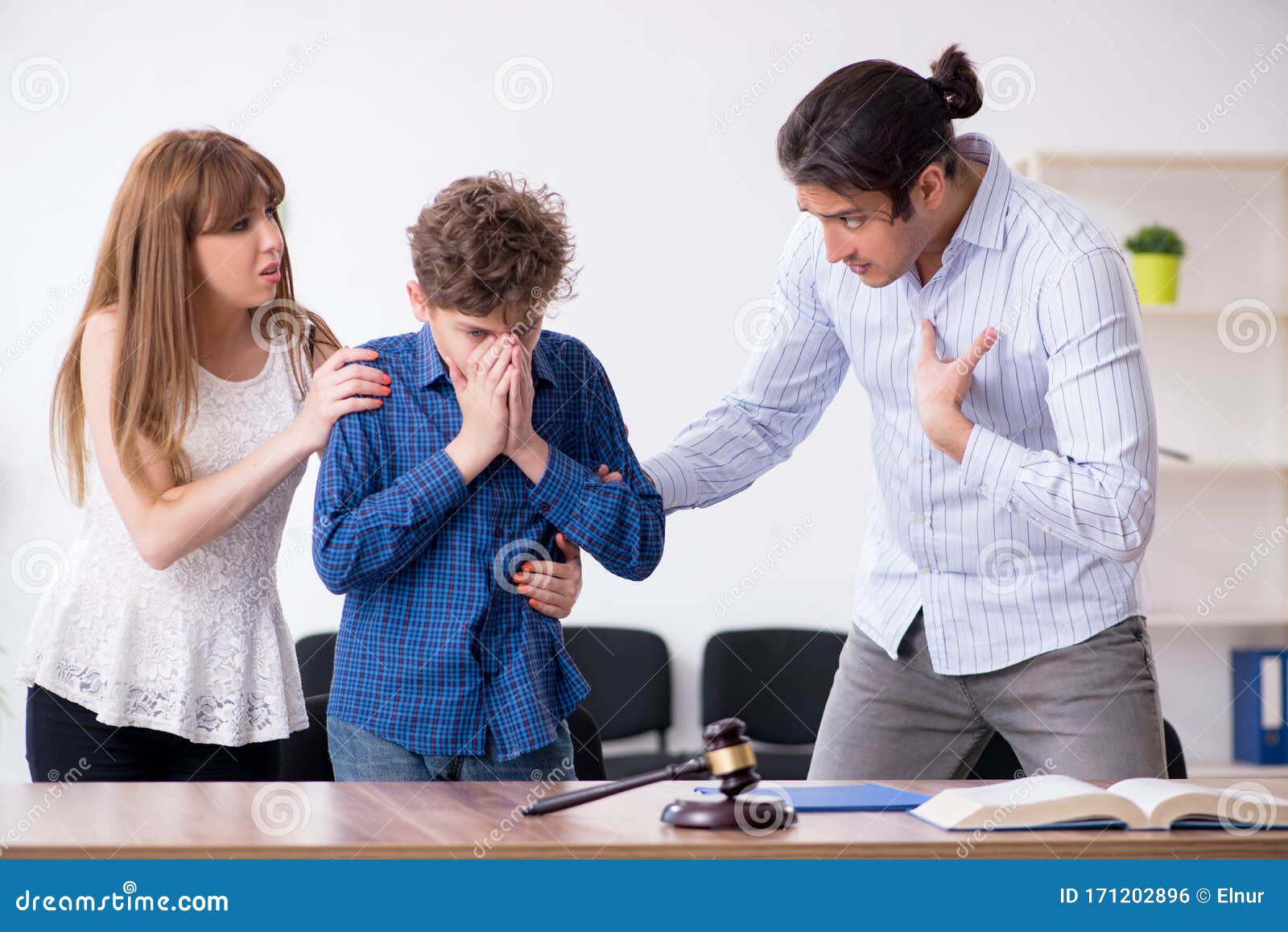 Divorcing Family Trying To Divide Child Custody Stock Photo - Image of ...