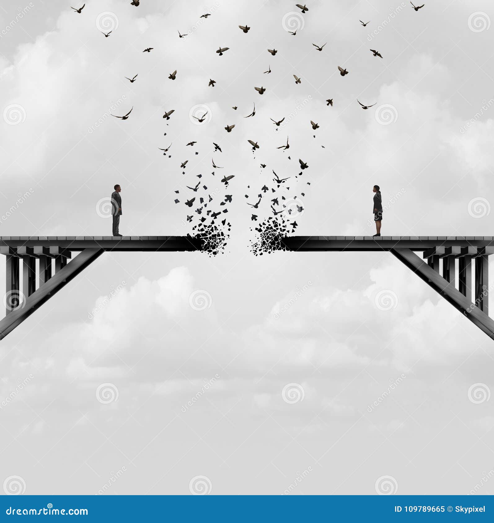 Divorzio e separazione illustrazione di stock. Illustrazione di diviso ...