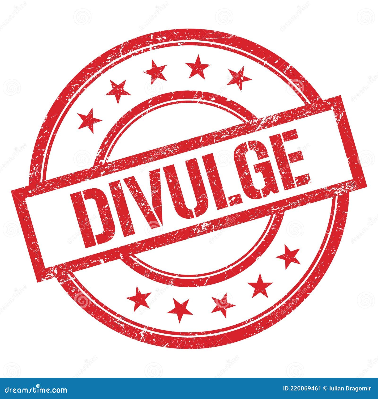 DIVULGE Text Written on Red Vintage Stamp Stock Illustration ...