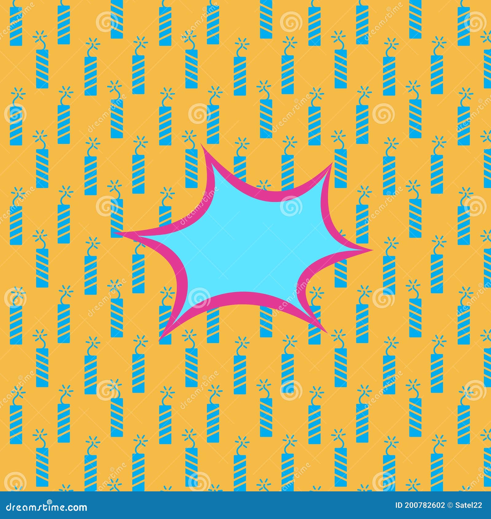 Retro Style Pattern with Diwali Motifs, Like Firecracker Bomb Graphic ...