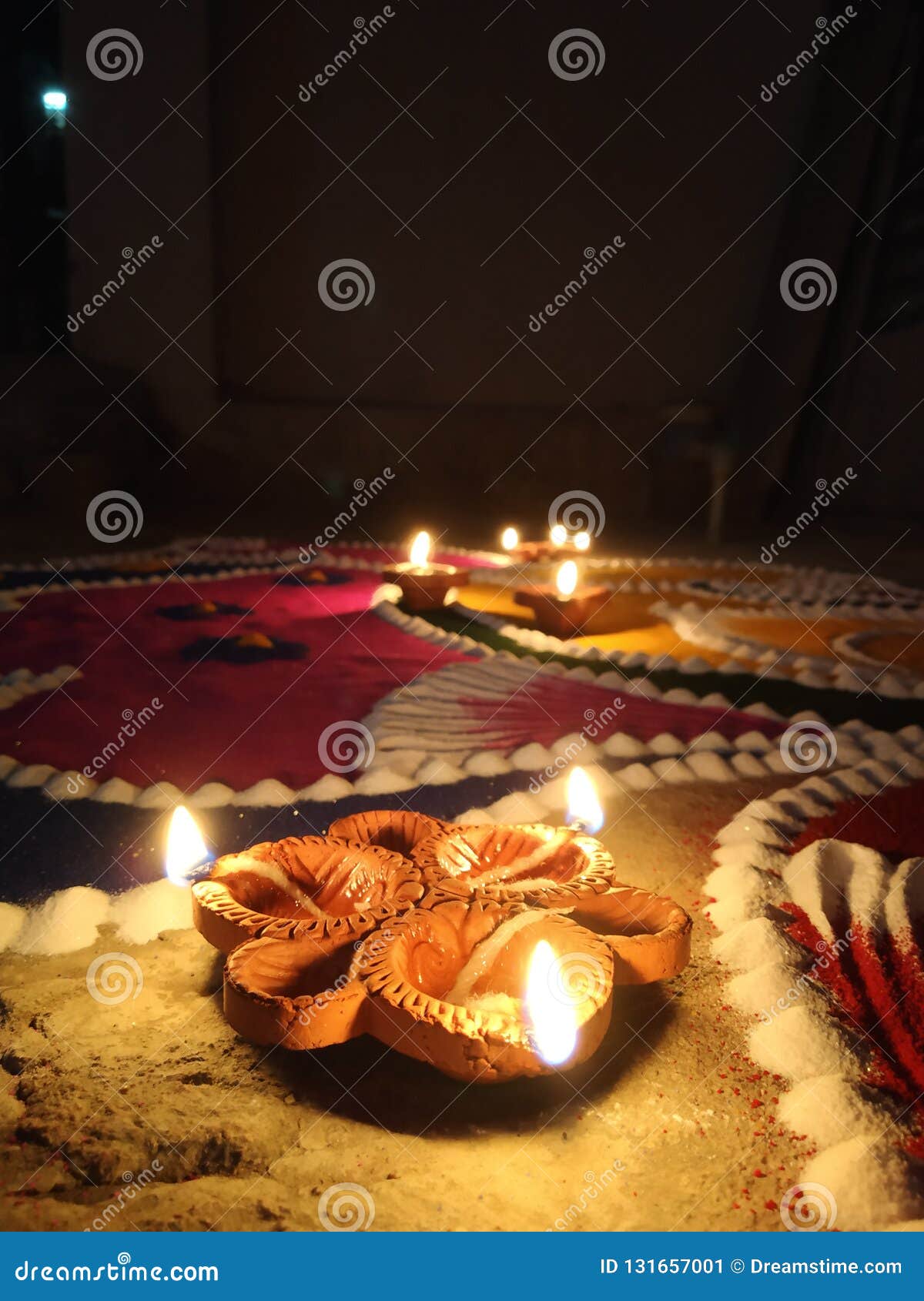 Diwali stock image. Image of deep, festival, rangoli - 131657001