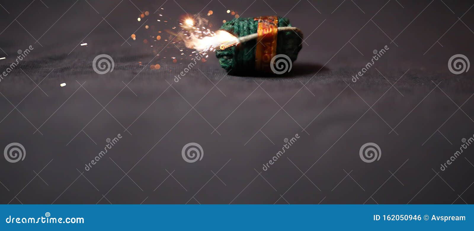 Diwali Fire Bomb Cracker on Black Background Stock Photo - Image of ...