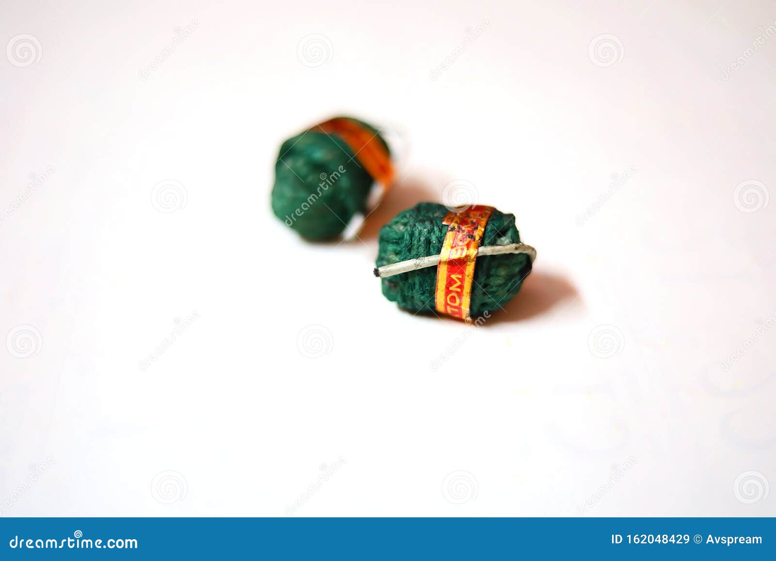 Diwali Fire Bomb Cracker on White Background Stock Image - Image of ...