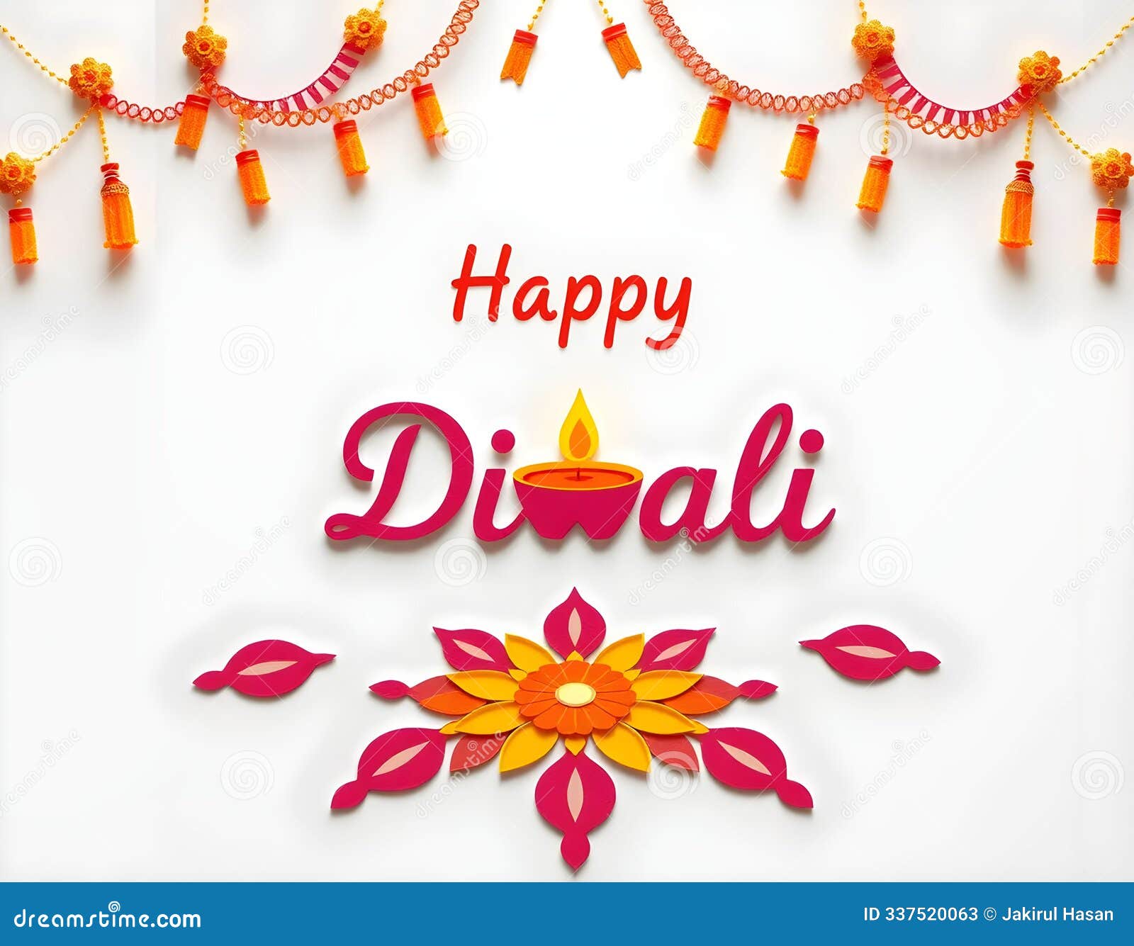 Beautiful Rangoli Art for Diwali Festival Stock Illustration ...