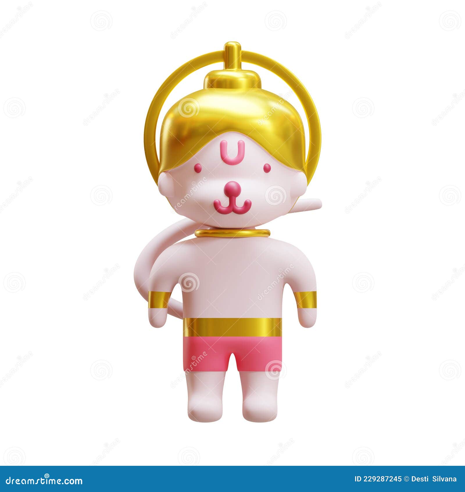 Diwali Hanuman 3D Rendering Illustration Element Stock Illustration ...