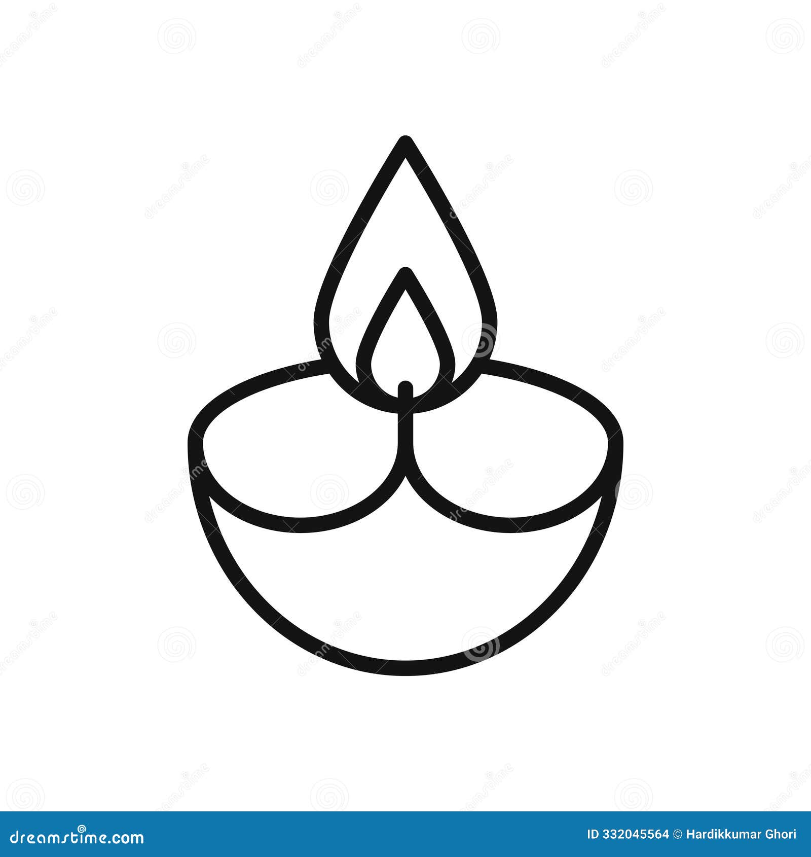 Diwali Icon Symbol on White Background Stock Vector - Illustration of ...