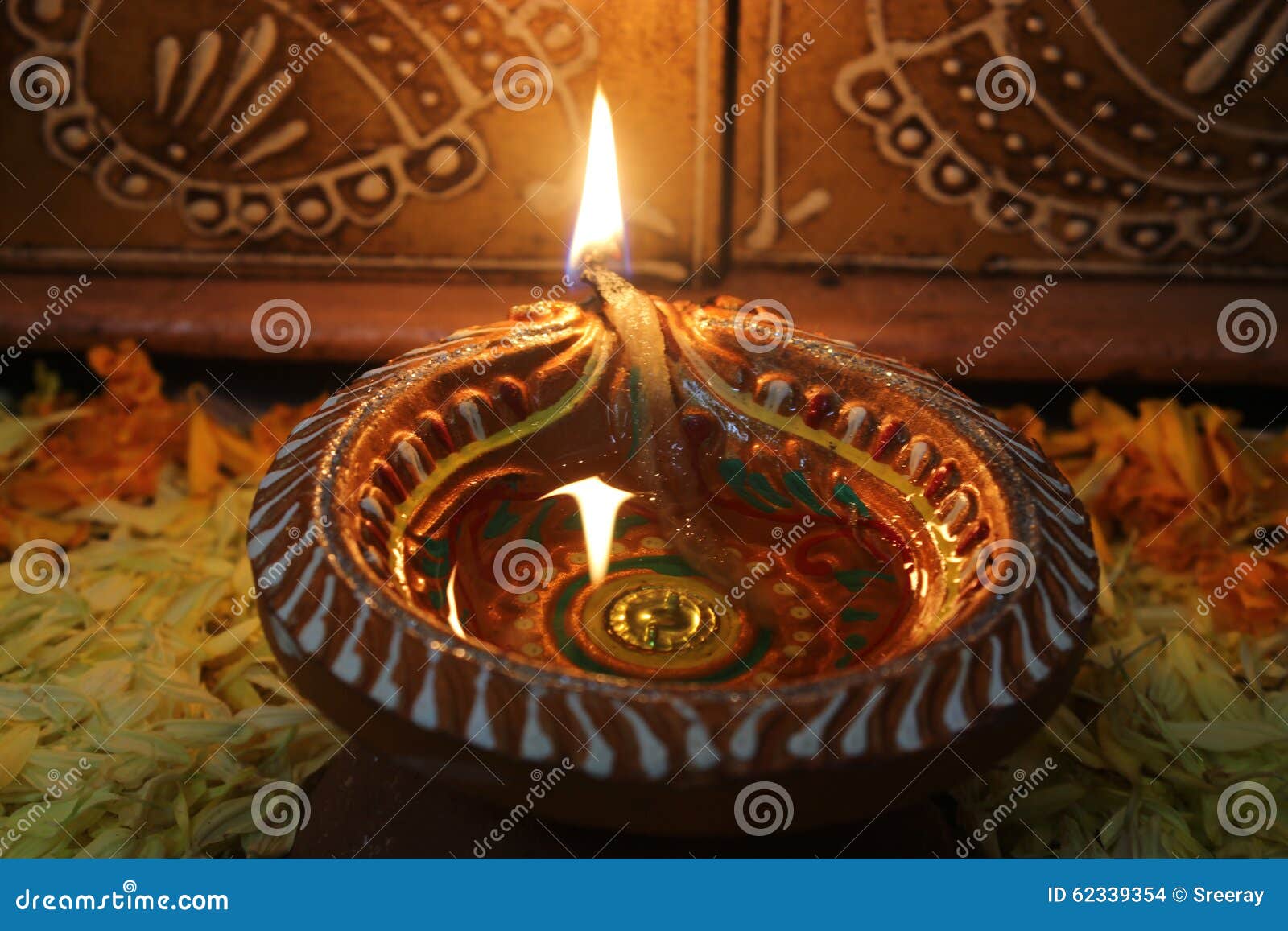 Diwali lamp stock photo. Image of diya, dipawali, happiness - 62339354
