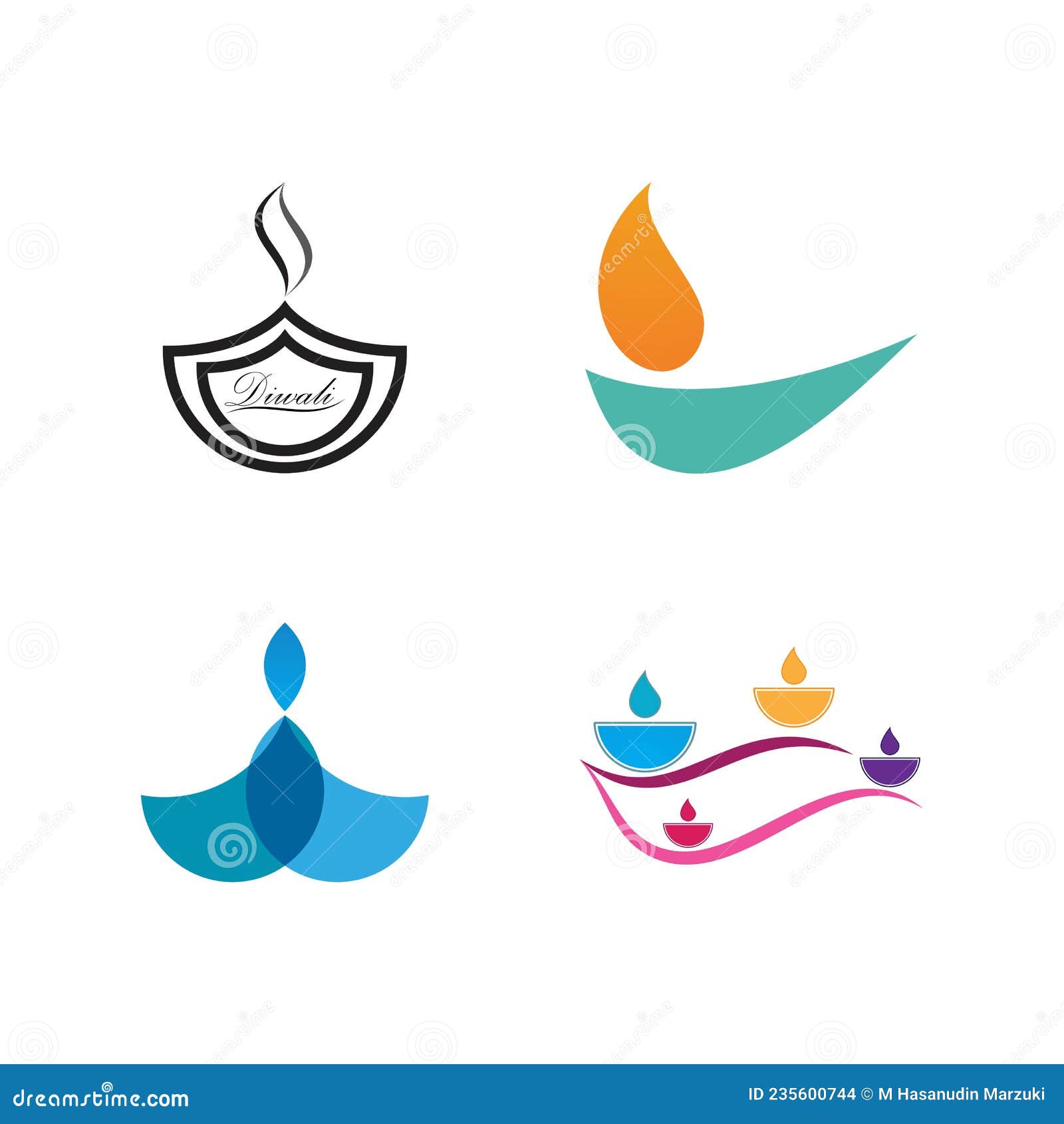 Diwali logo vector stock vector. Illustration of diya - 235600744