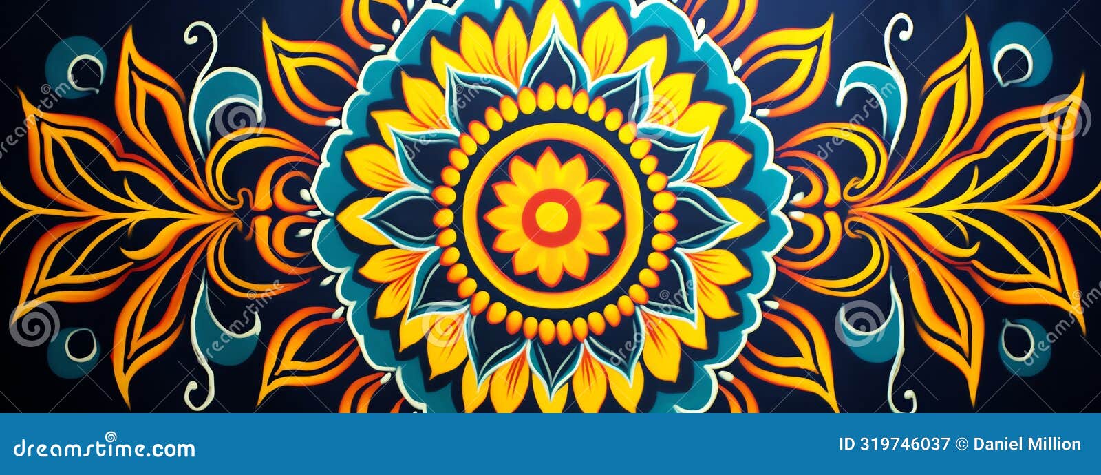 Diwali Rangoli Stencils Diwali Banner Stock Photography | CartoonDealer ...