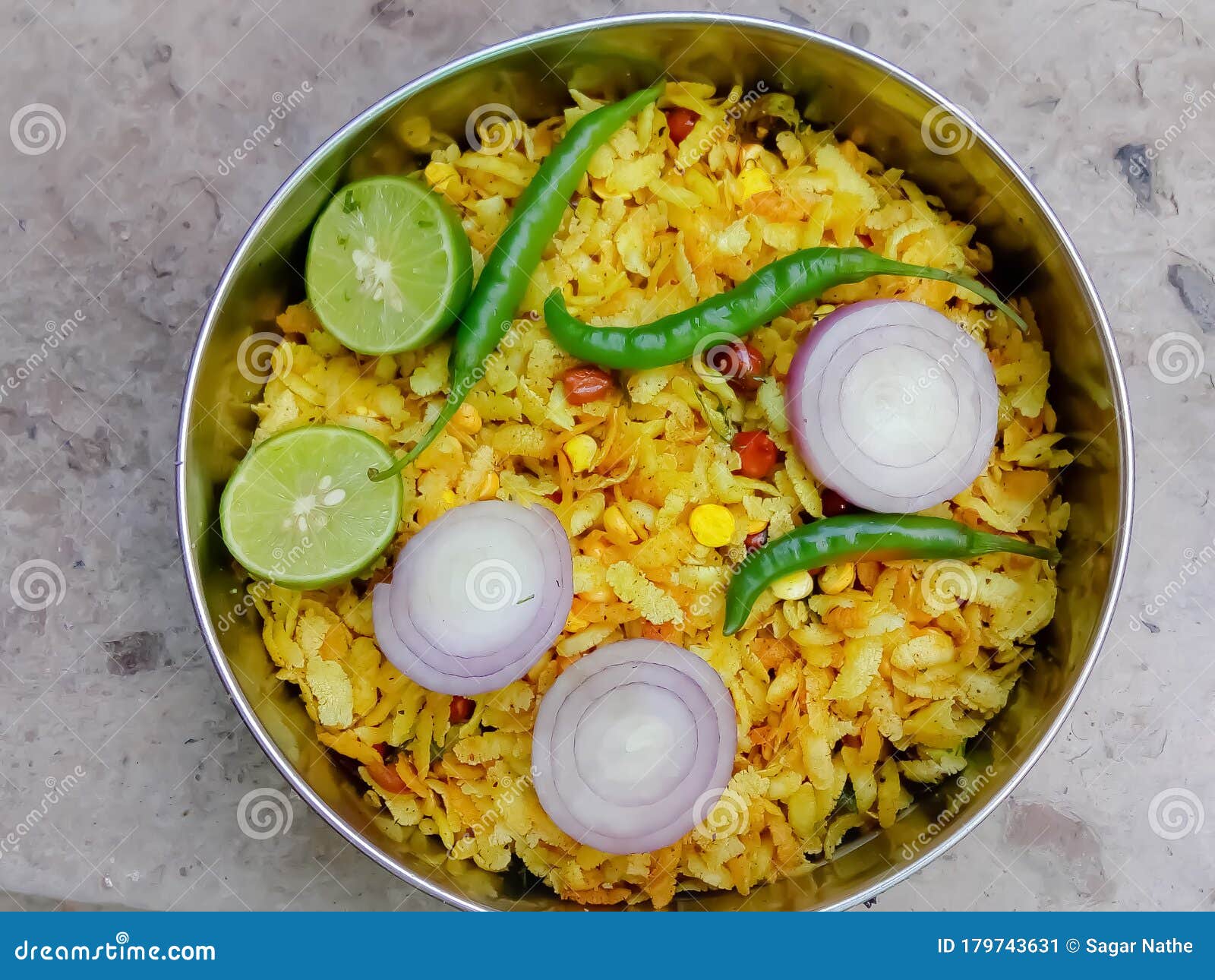 Diwali Special Chivda of India Image with Mix Masala Stock Image ...